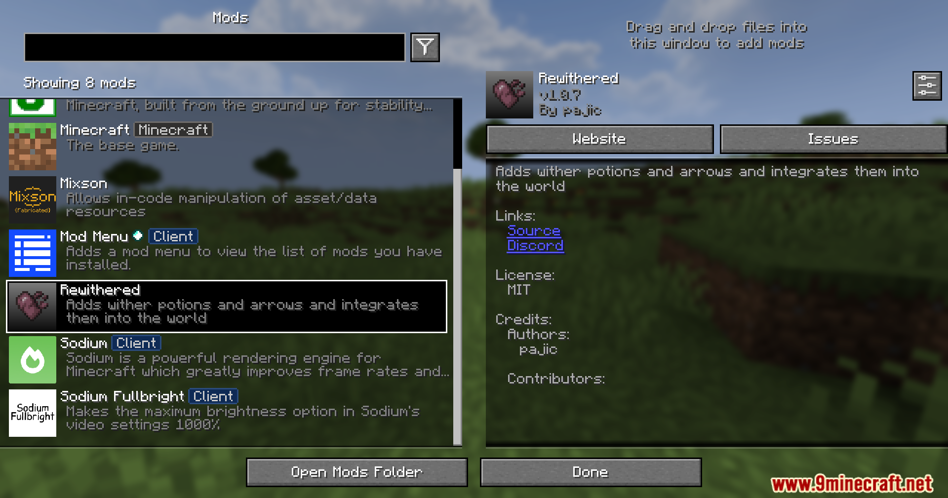 Rewithered Mod (1.21.11, 1.21.1) – Arrows Of Decay